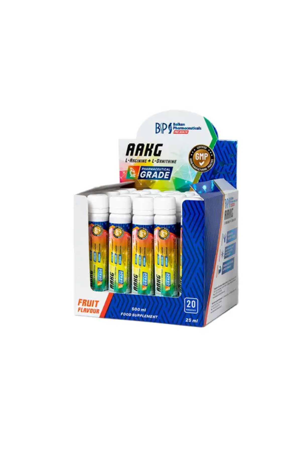 Balkan Pharmaceuticals AAKG Shot Supplement, BalkanPharma, 20x25ml ...
