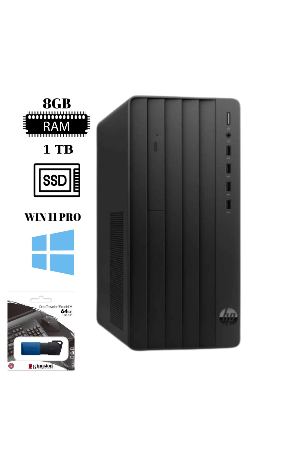 HP PRO TOWER 290 B6Jc4Es16W İNTEL İ5 13500 İŞLEMCİ 8 GB 1TB SSD WIN 11 ...