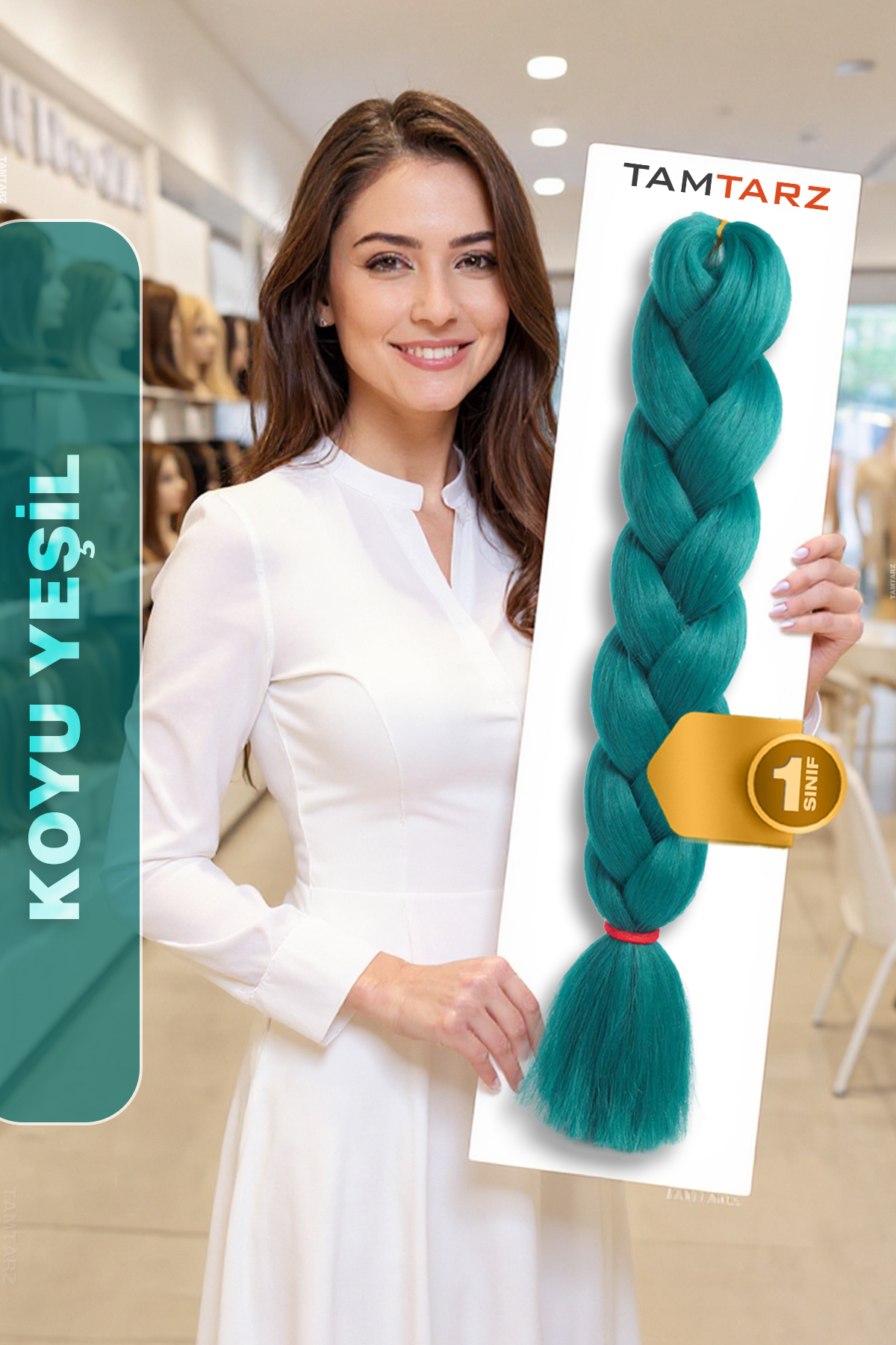 TAM TARZ Afrika Örgüsü Rasta Ve Box Braid İçin Fiber Sentetik Saç (Renk ...