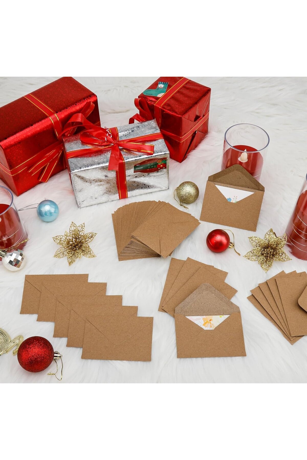 roco paper Set de plicuri Kraft, pachet de 50 – 7x9 cm, plicuri de ...