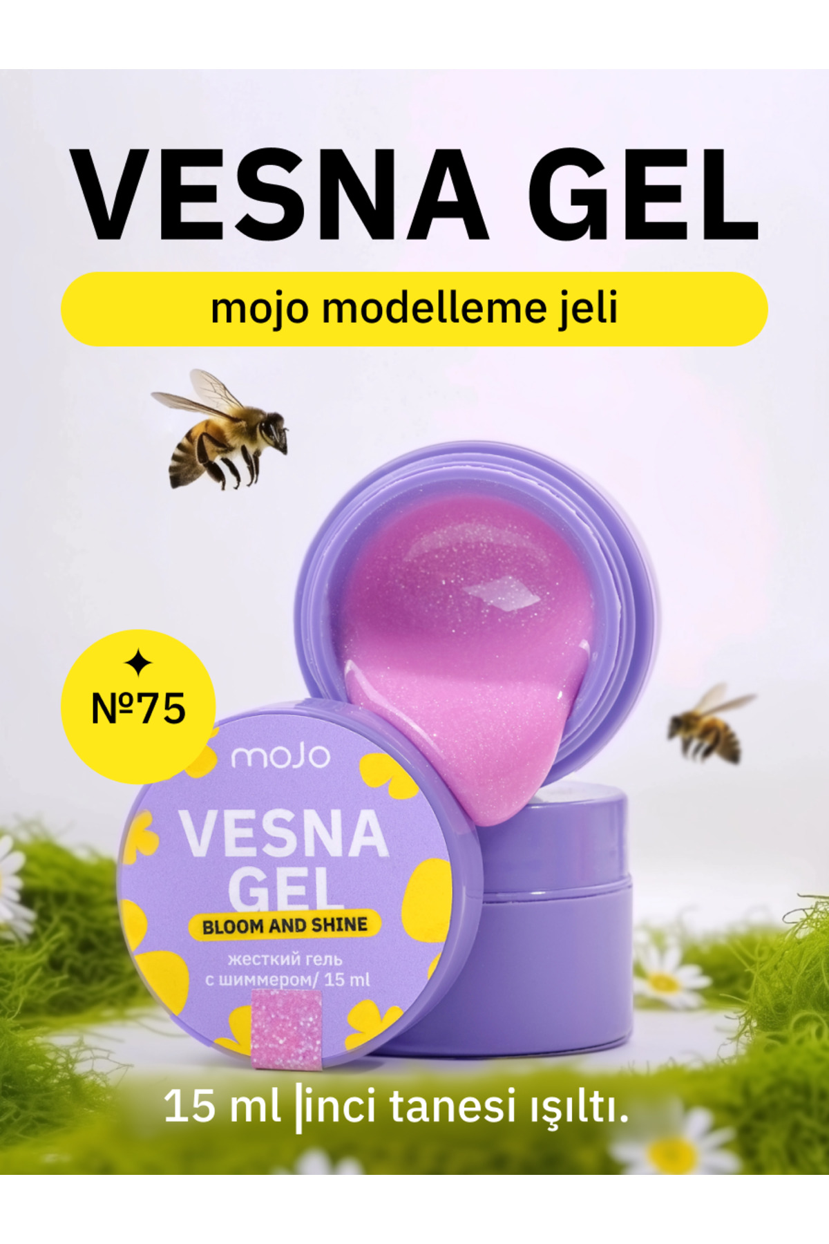 MOJO Tırnak Jeli Vesna Gel Pembe 75 (15 ml) - Kalıcı ve Dayanıklı ...