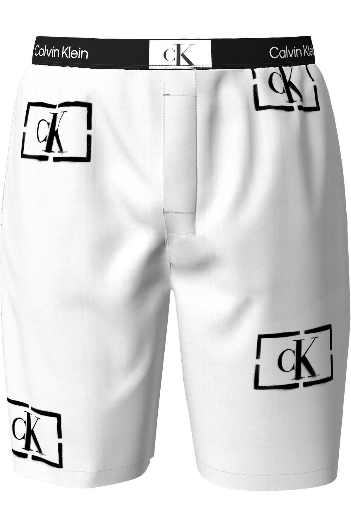 Calvin Klein SLEEP SHORT Erkek Beyaz Şort - Fiyatı, Yorumları