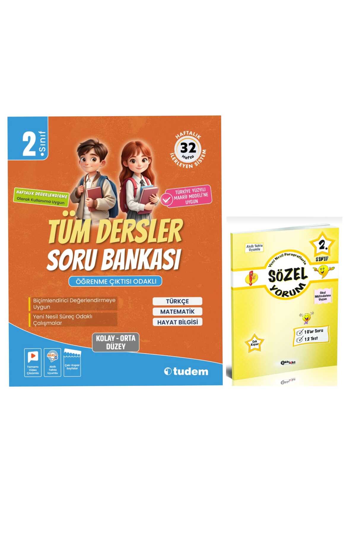 Tudem Yayınları 2. Sınıf Tüm Dersler Soru Bankası Maarif Modeli 2026 ...