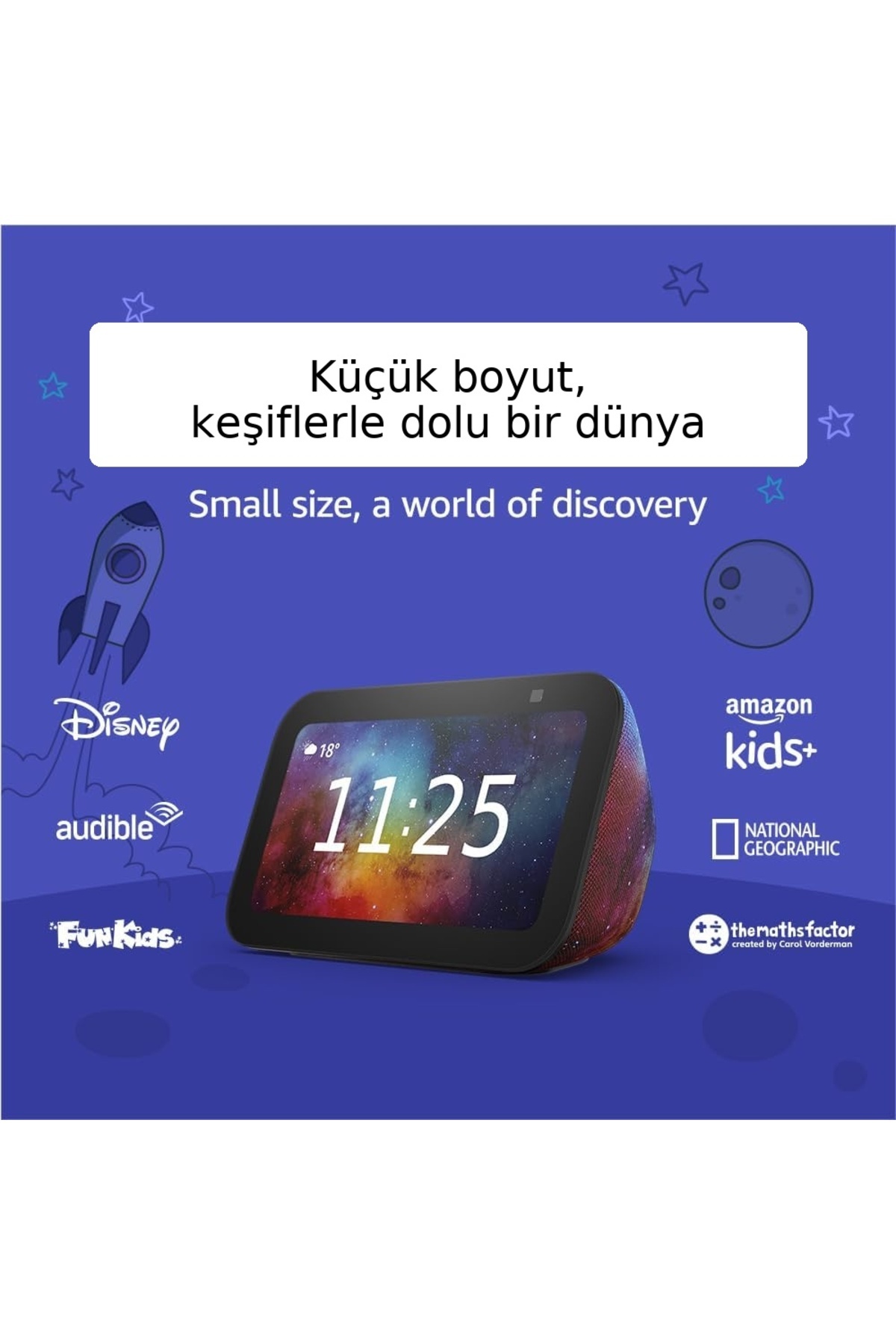 Echo Show 5 Kids Akıllı Asistan| Alexa Destekli | 1 Yıl Amazon Kids+ ...
