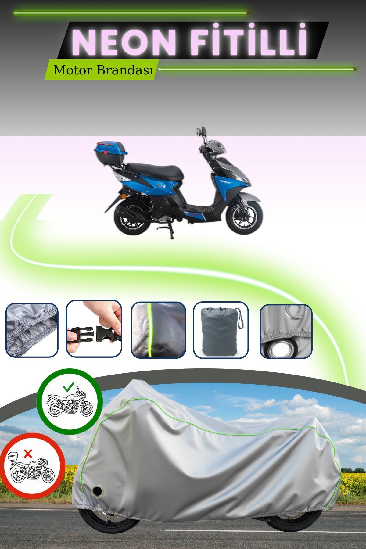 Cemku Fast Gray Neon Corded Fabric Lock Compatible Falcon Nitro 50 Compatible Engine Cover- Trendyol