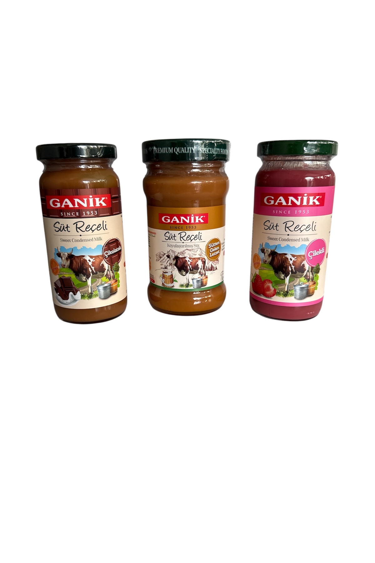 Ganik SÜT REÇELİ 350 GR X 270 GR ÇİLEKLİ X 270 GR ÇİKOLATALI SÜT REÇELİ ...