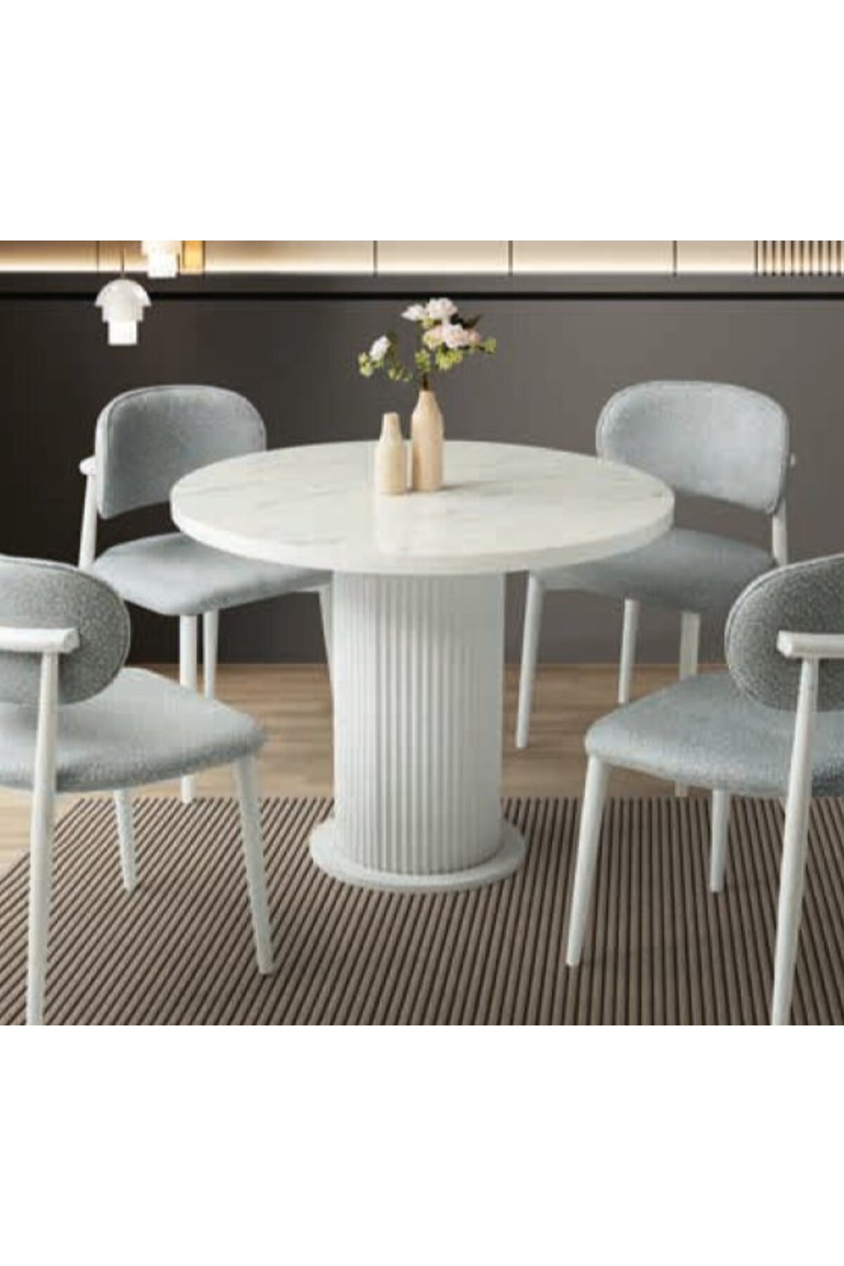 Yuvaset Home Bera Beyaz 100 x 100 Bohem Masa - Fiyatı, Yorumları