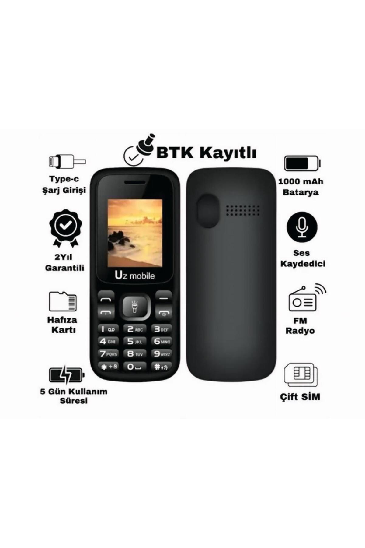UZMOBİLE Uz Mobile -Sim Kartlı, Yerli Üretim Tuşlu Telefon Uz Türkiye ...
