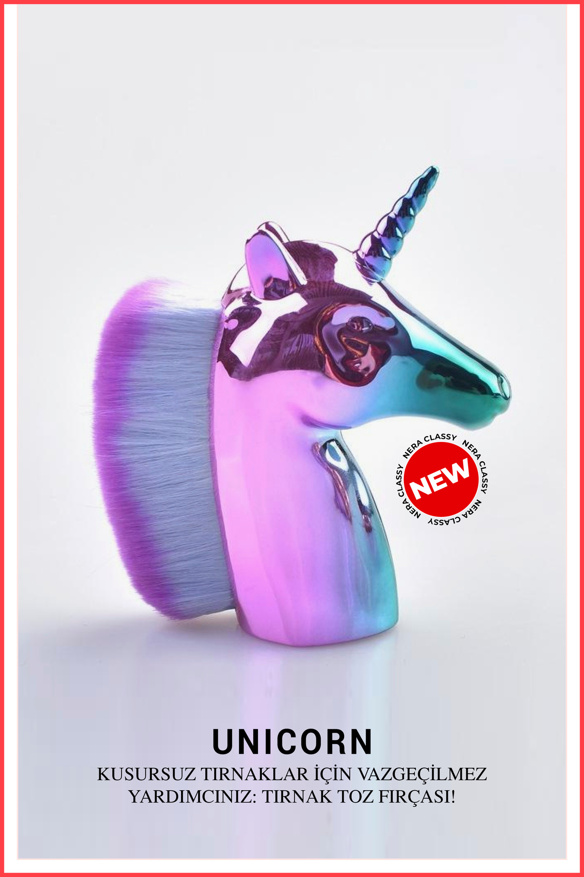 MİNGODAN UNİCORN MODEL TIRNAK TOZ MAKYAJ FIRÇASI - Fiyatı, Yorumları