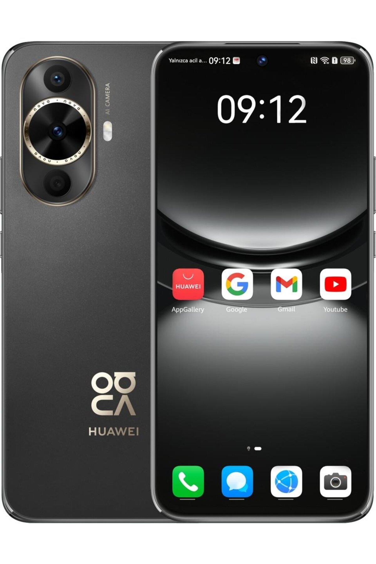 Huawei Nova 12S 256 GB 8 GB Ram Siyah Cep Telefonu (Huawei TR Garantili ...