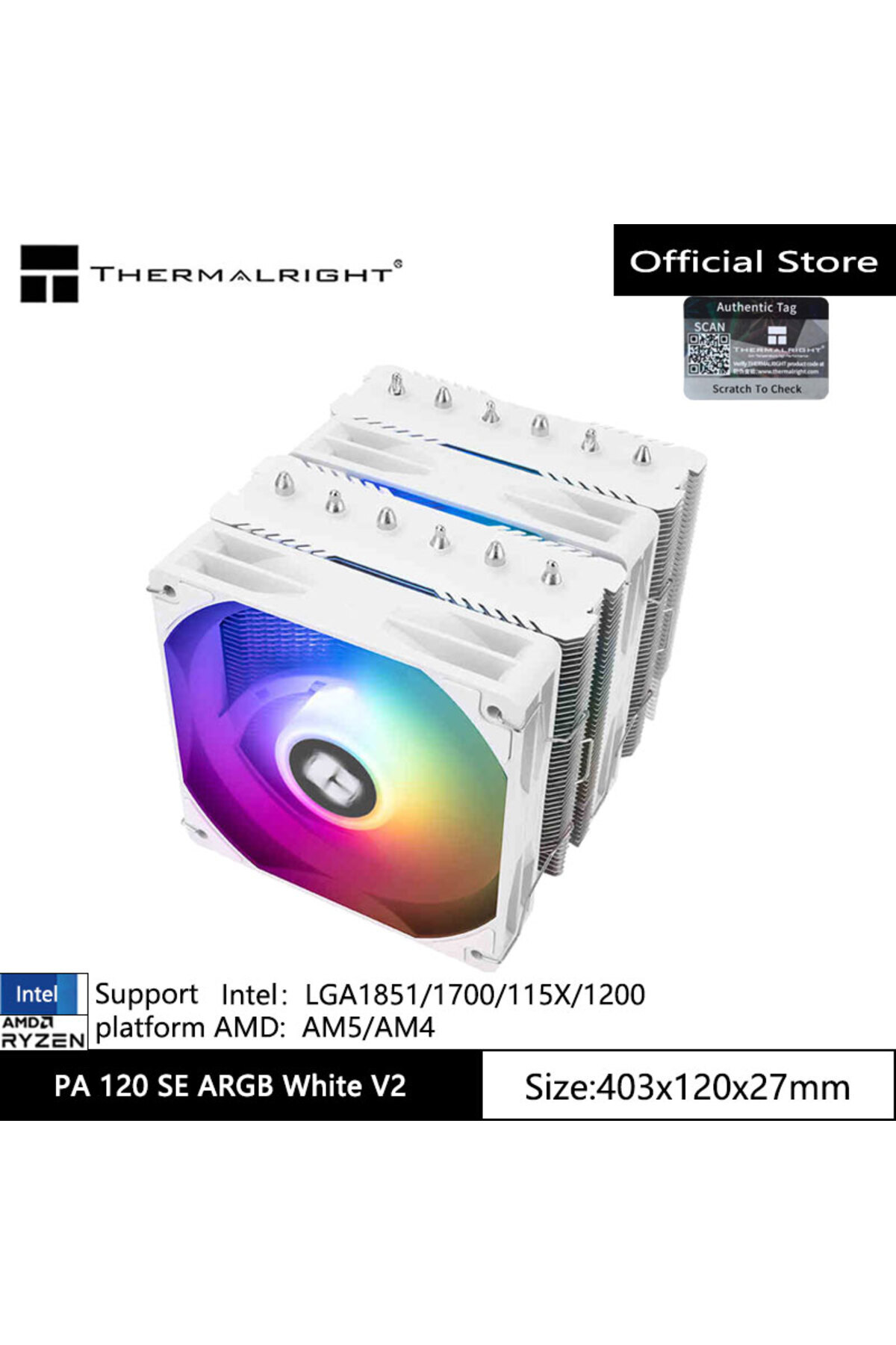 Choice Fixed Color Other PA 120 SE ARGB WT V2 Thermalright Peerless ...