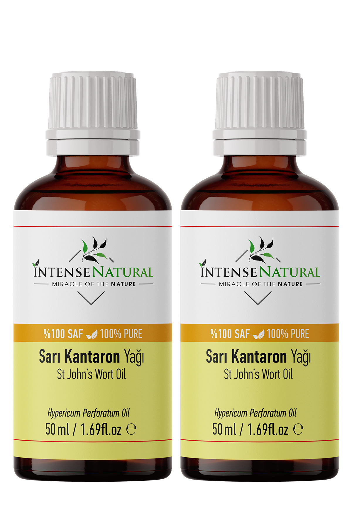 İntense Natural Sarı Kantaron Yağı 50 ml x 2 %100 Saf ve Doğal Kırmızı ...