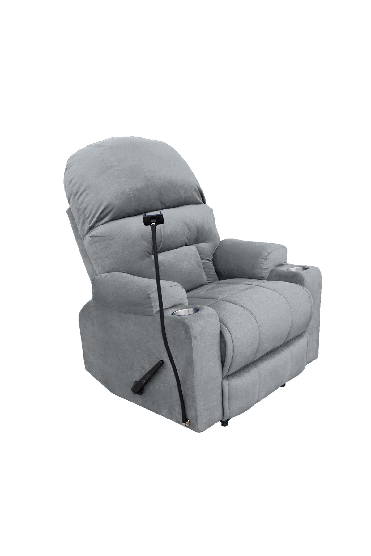 Lazy Vibes Velvet Rocking & Rotating Cinematic Recliner Chair with ...