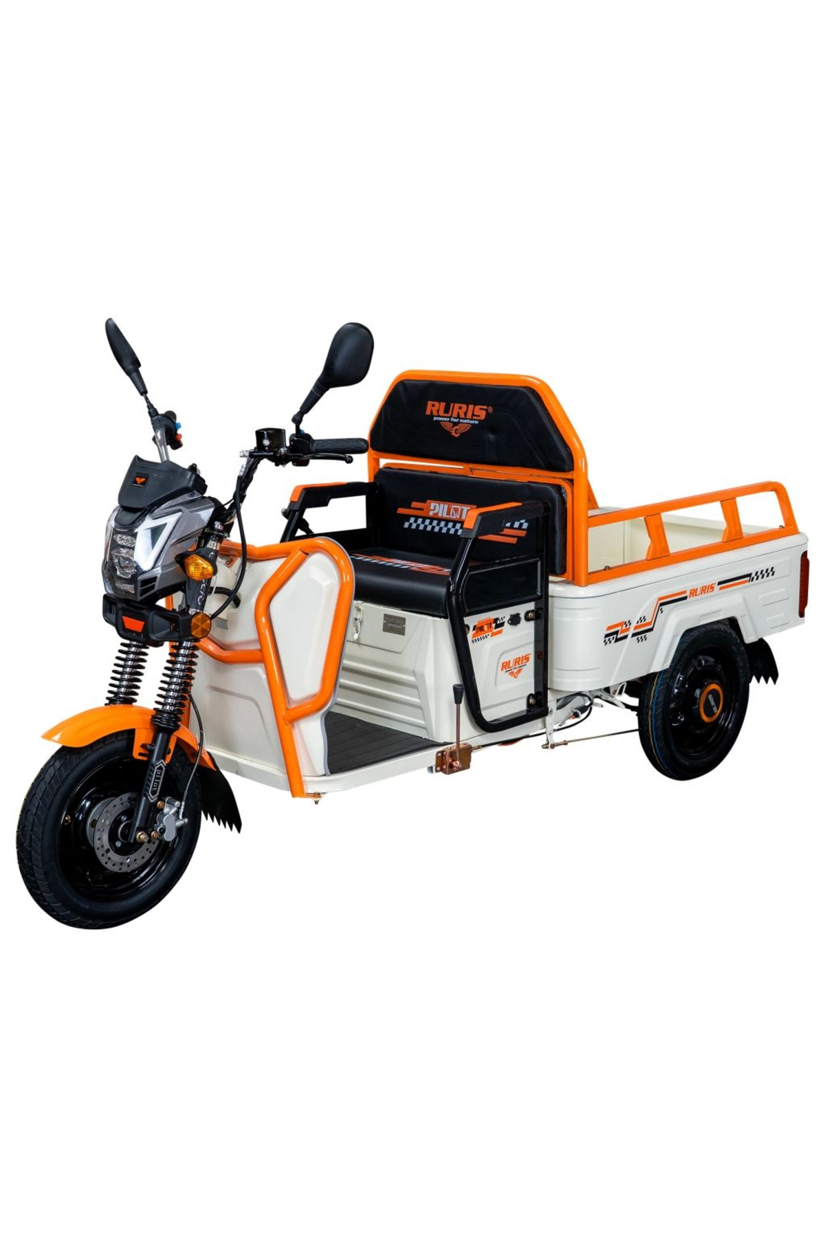 RURIS Triciclu Electric Cargo Pilot 3110A, 2000 W, autonomie 80 km ...