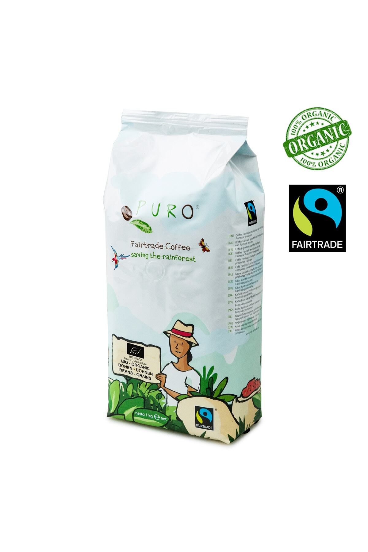 Puro Fairtrade Beans Bio Organik Çekirdek Espresso Kahve 1000 gr ...