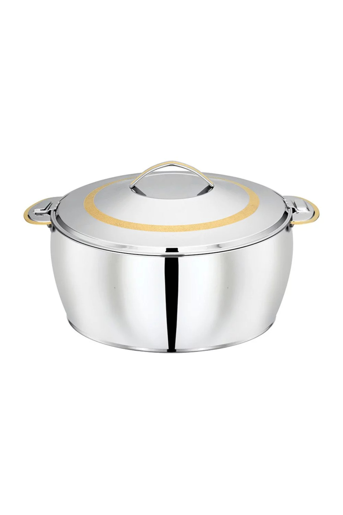 Bohara Indian steel containers, deep golden line, 3500 ml- Trendyol