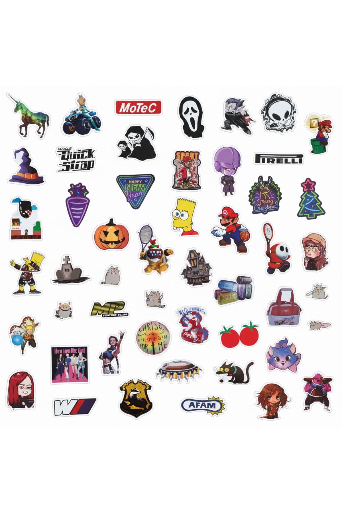 Otto Common Sticker Pack (50 Pcs) – Cartoon, Anime & Logo Vinyl ...