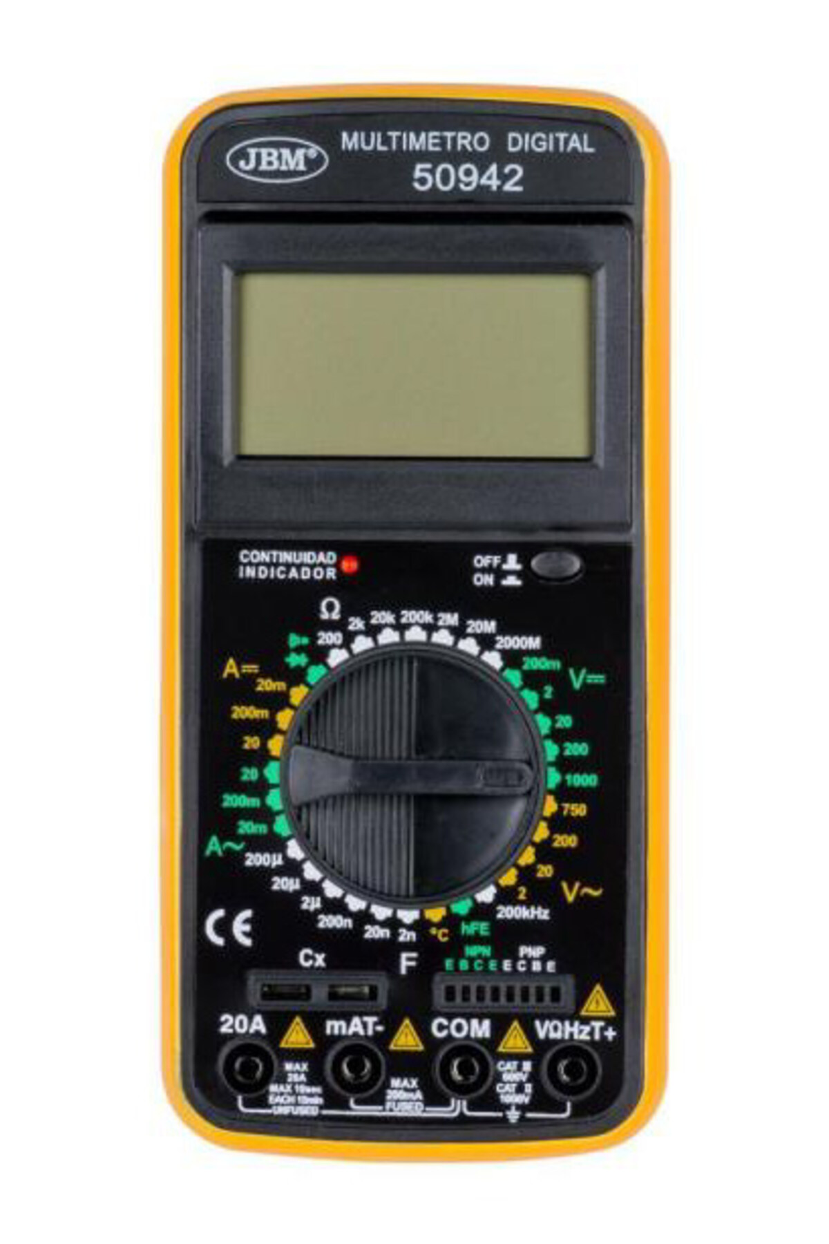 Garage Meister Digital Multimeter GM50942, 3 1/2 Digits, with Side ...