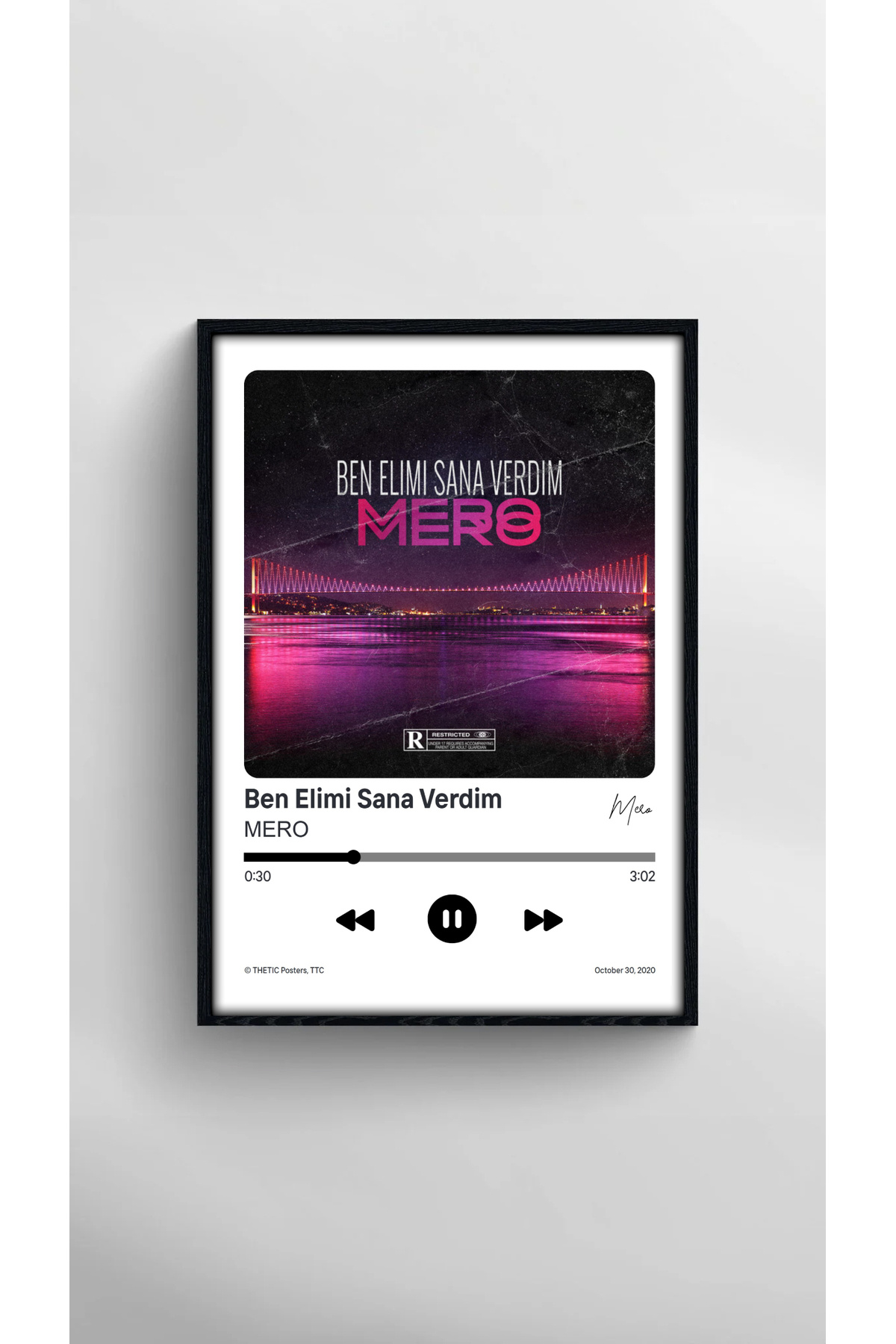 Thetic MERO - Ben Elimi Sana Verdim Single Koleksiyonu PREMIUM Spotify Poster - Şarkı Posteri ...