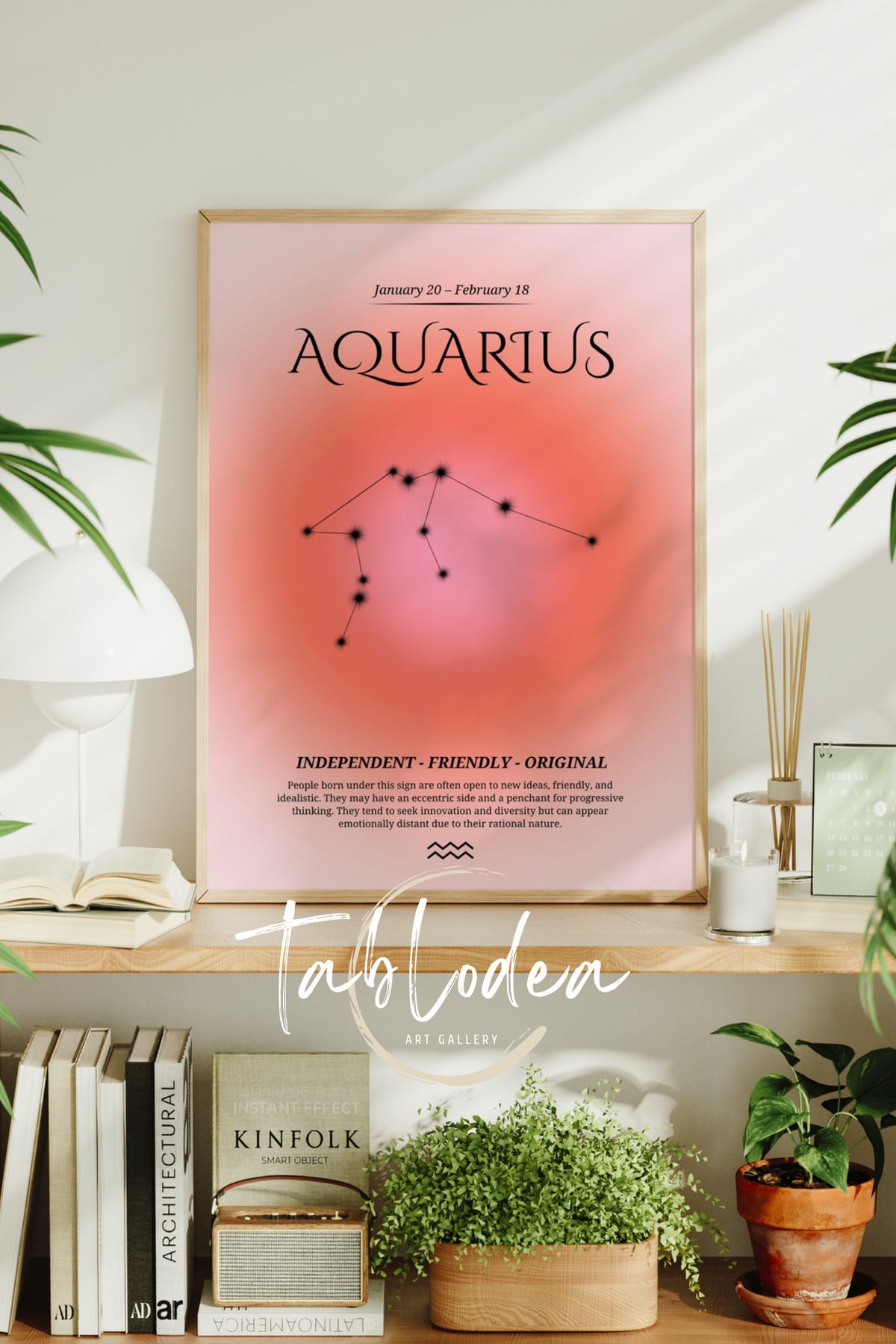 tablodea Aura Aquarius Dekorativna slika u okviru, moderna slika ...