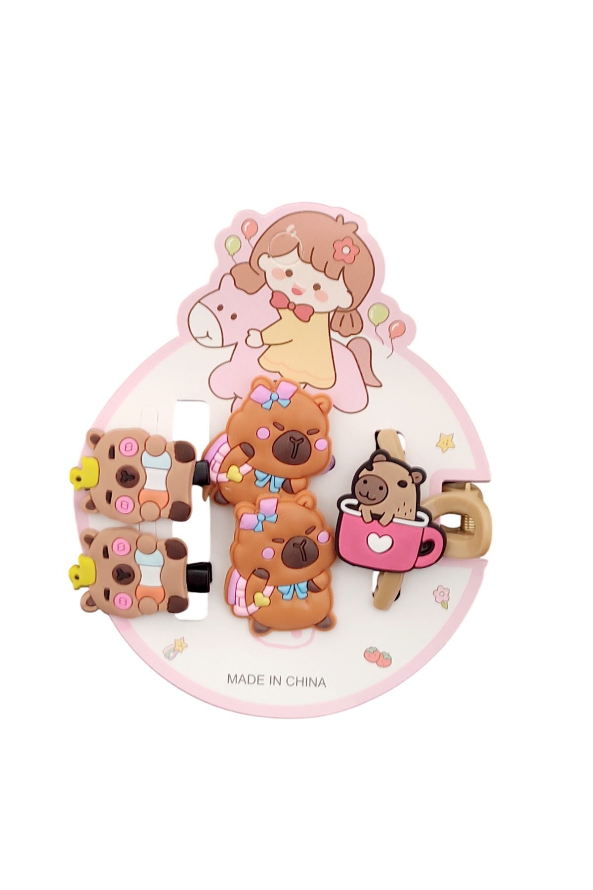 FuryaTedarik Fun Capybara Character Hair Clips for Children- Trendyol