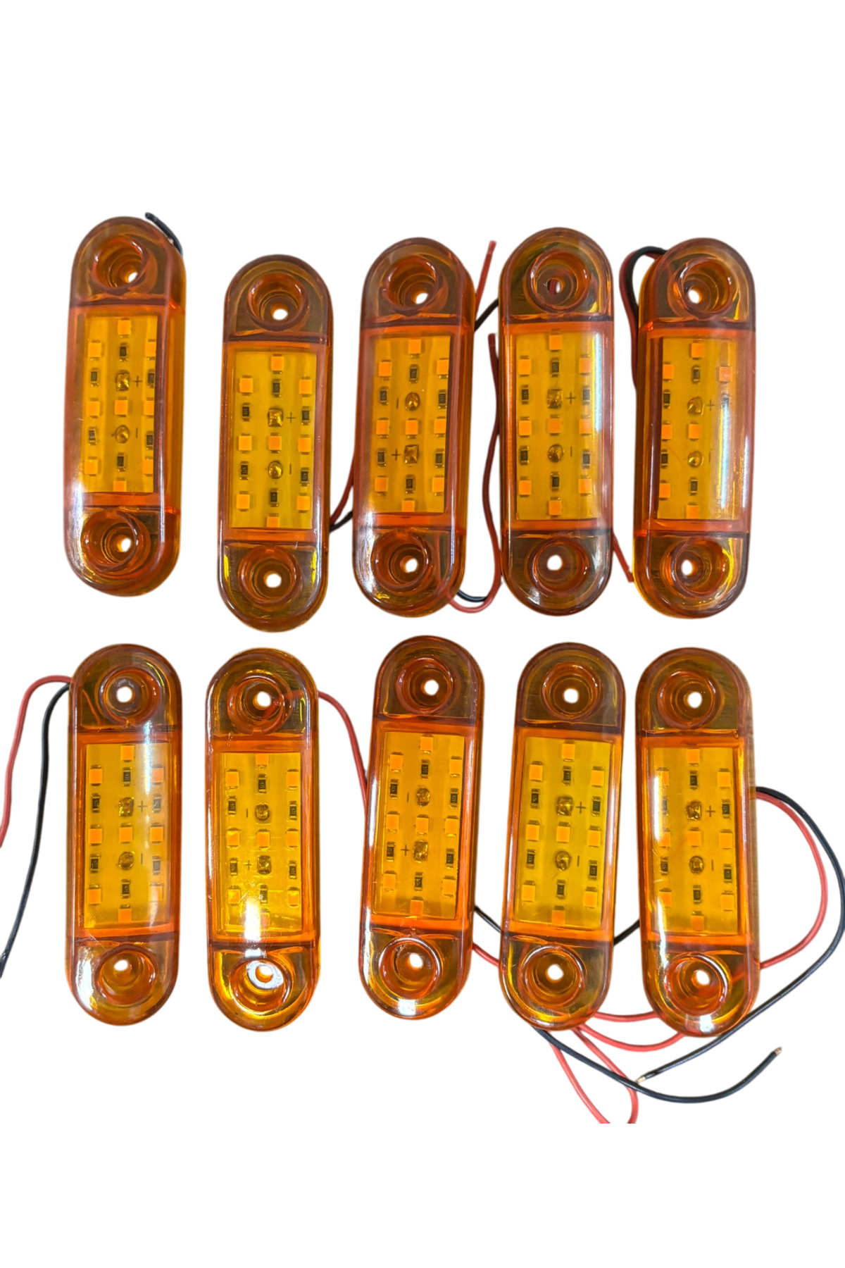 TAS 9 Led Parmak Lamba Oval 12v Sarı Su Geçirmez E Belgeli 10 Adet ...