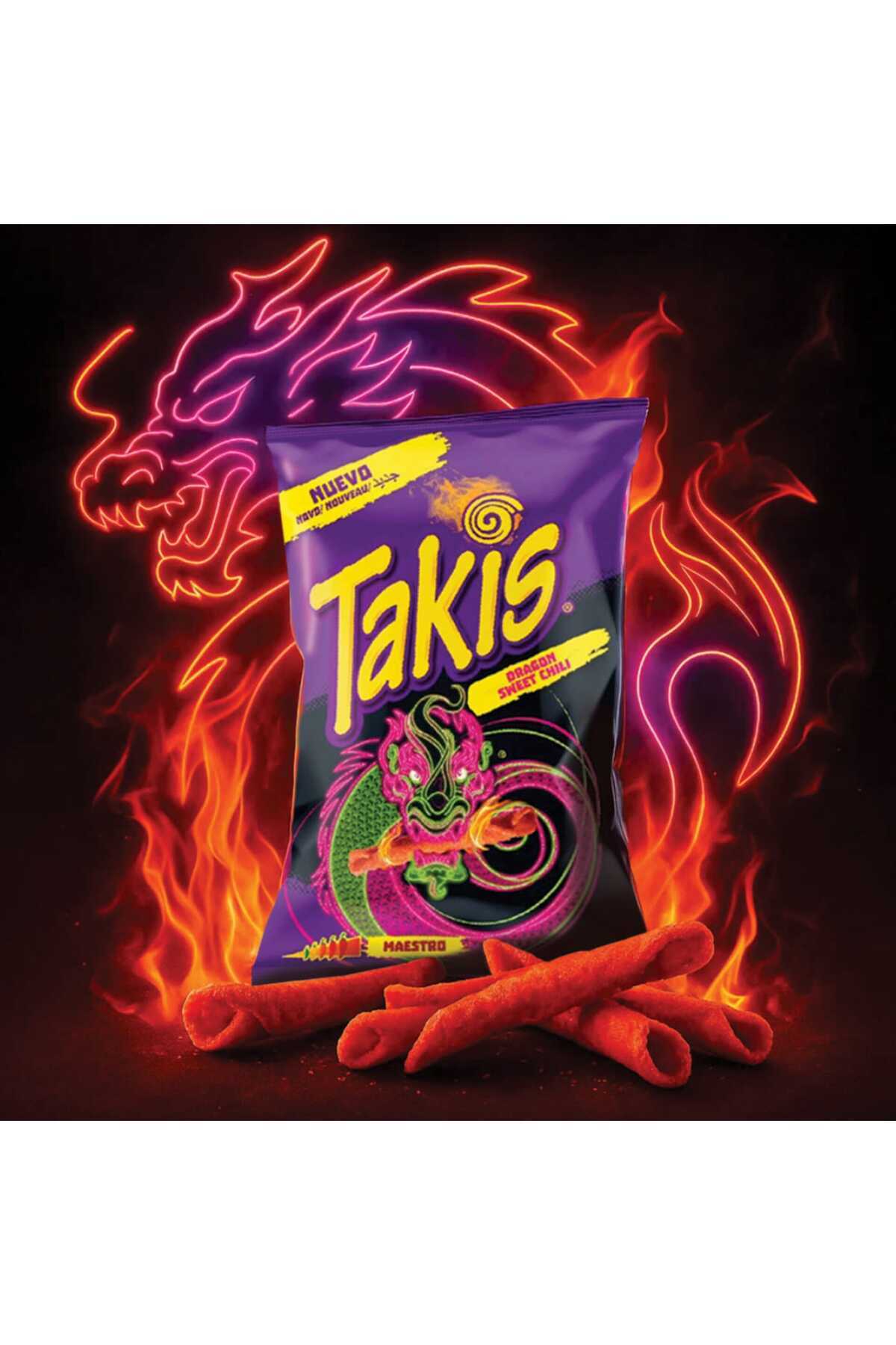 Takis Dragon Sweet Chili Tatlı & Acı Kırmız Cipsi 90 G - Fiyatı, Yorumları