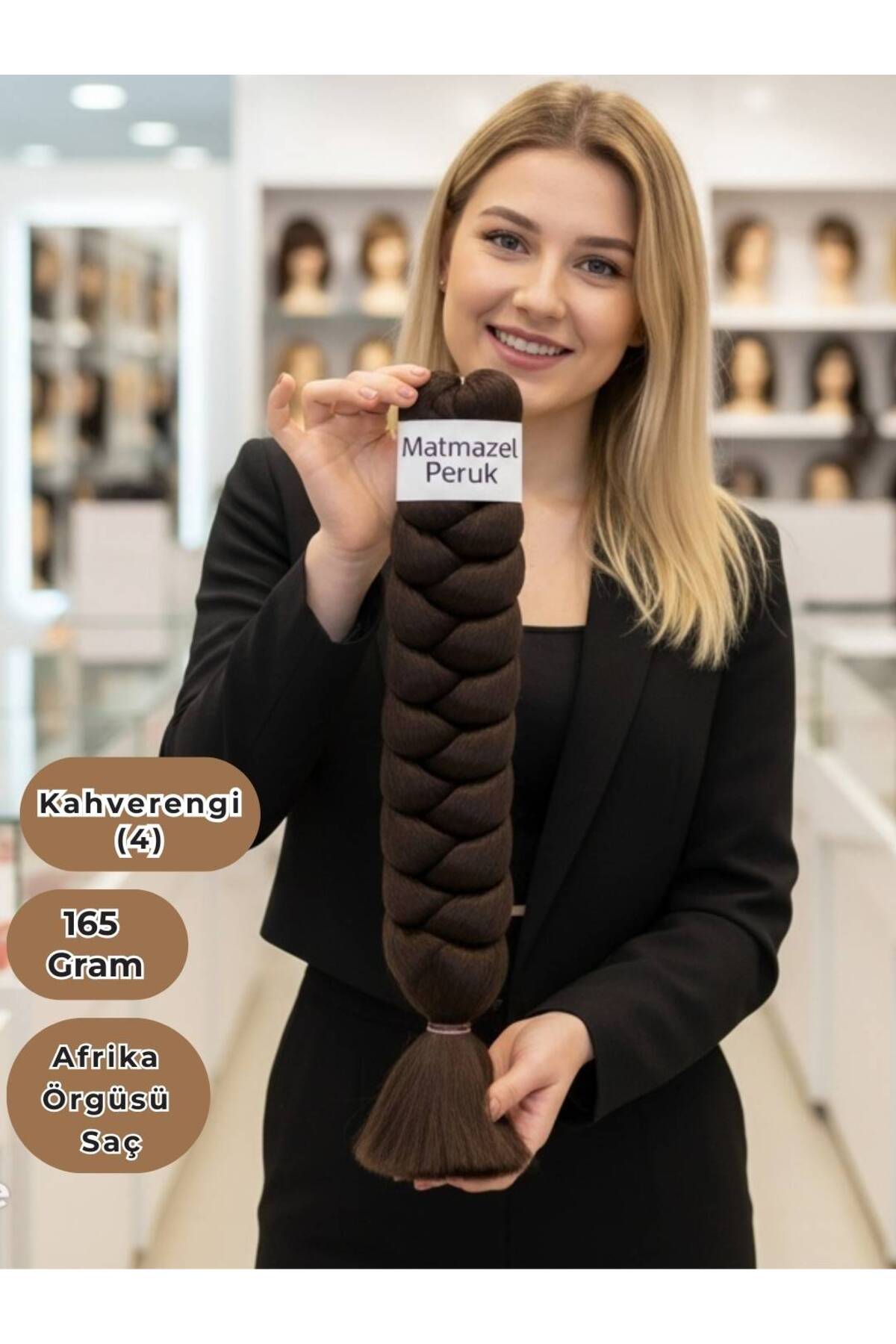 My Hair Türkiye 165 Gramlık Afrika Örgüsü Saç Fiber Sentetik Kahverengi ...