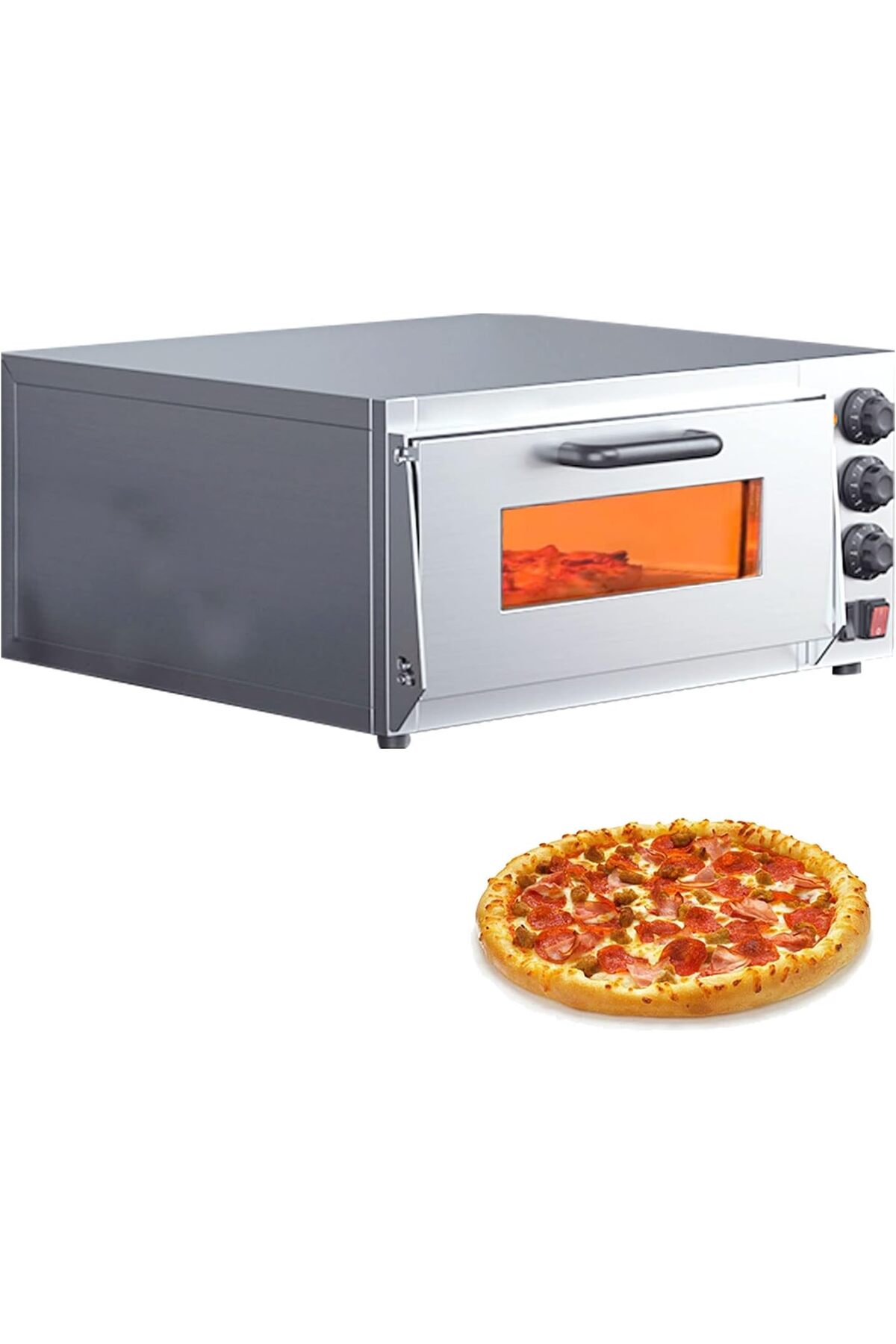A.E oBlosdh 14'' Electric Pizza Oven Countertop Commercial Stainless ...