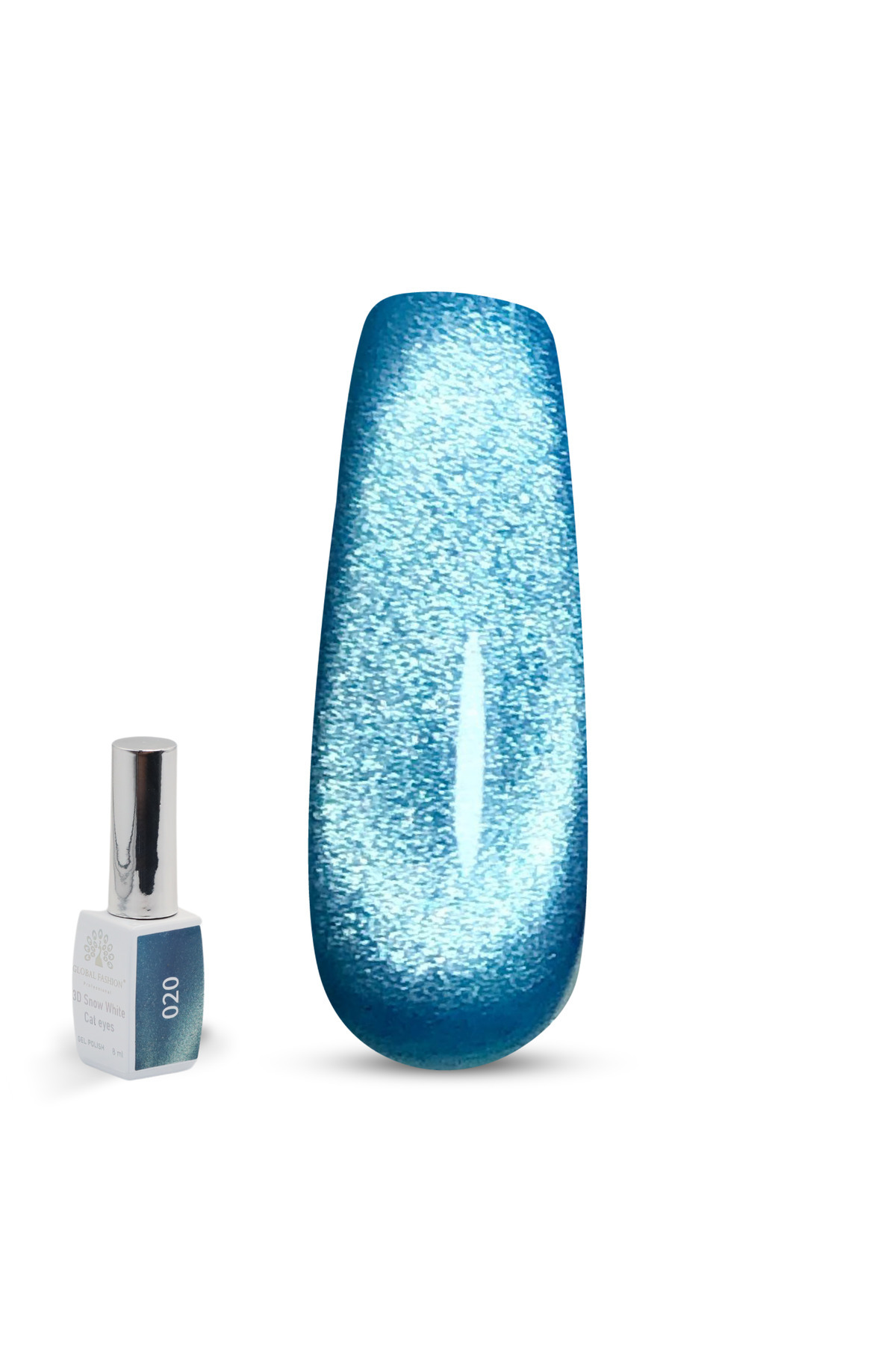 global fashion 3D Snow White Cat Eye Gel Polish – 15ml UV/LED Soak-Off ...