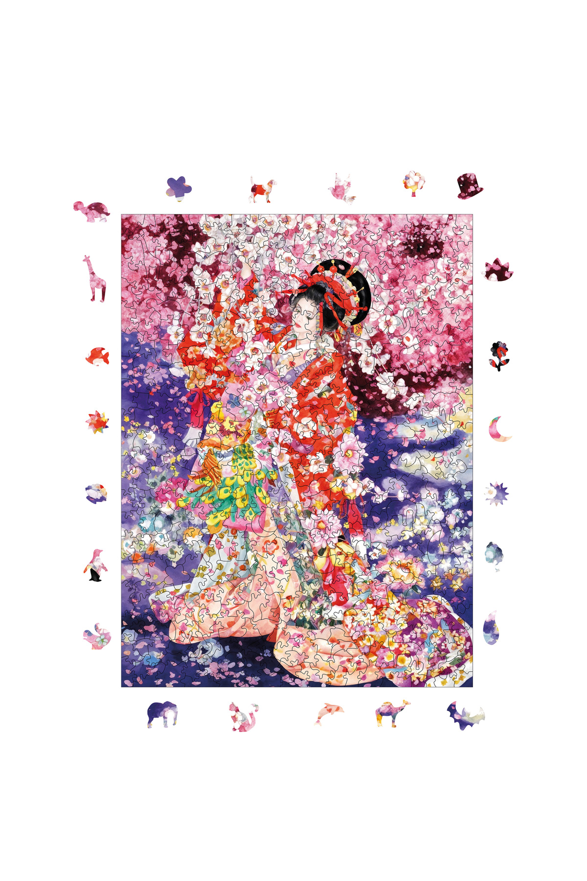 WePuzzleUp Ahşap Puzzle - Sakuranın Dansı - 450 Parça, 29x39 cm ...