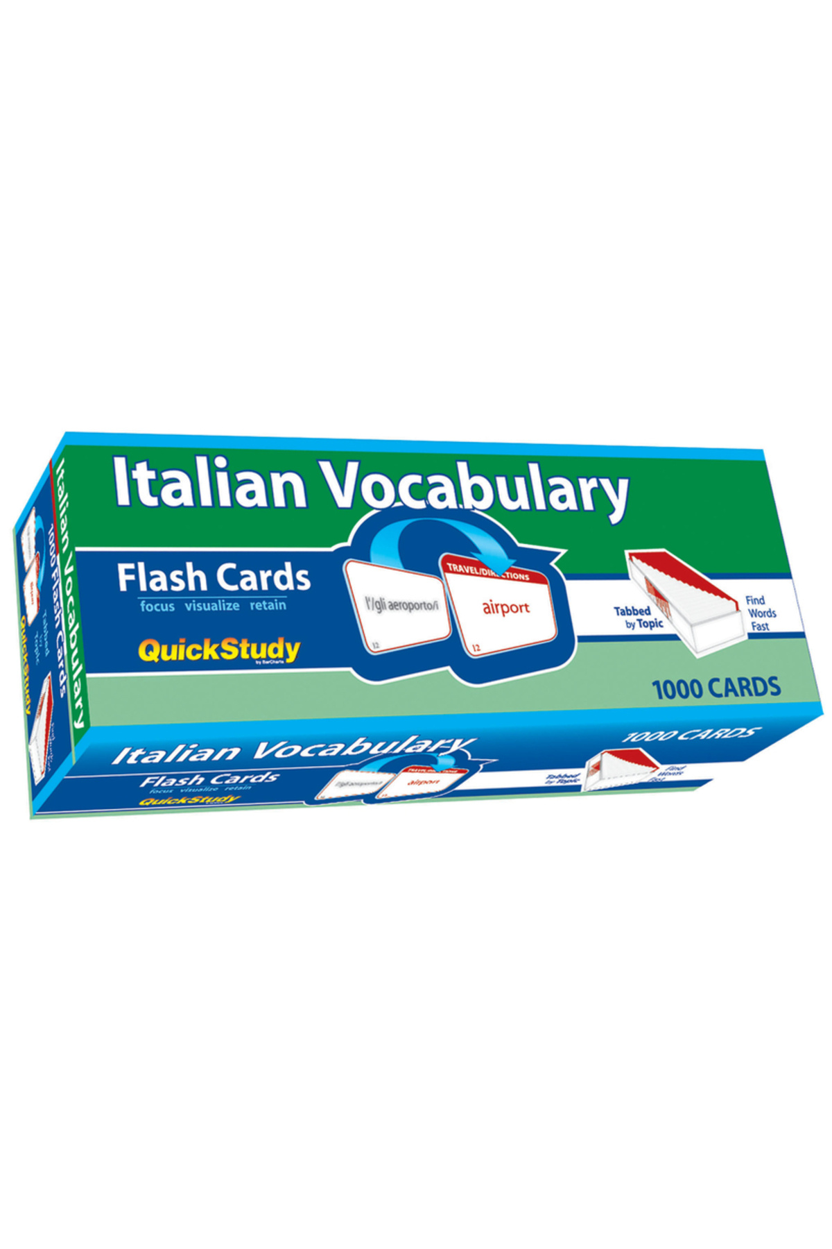 Quickstudy Reference Guides Italian Vocabulary Flash Cards: A ...