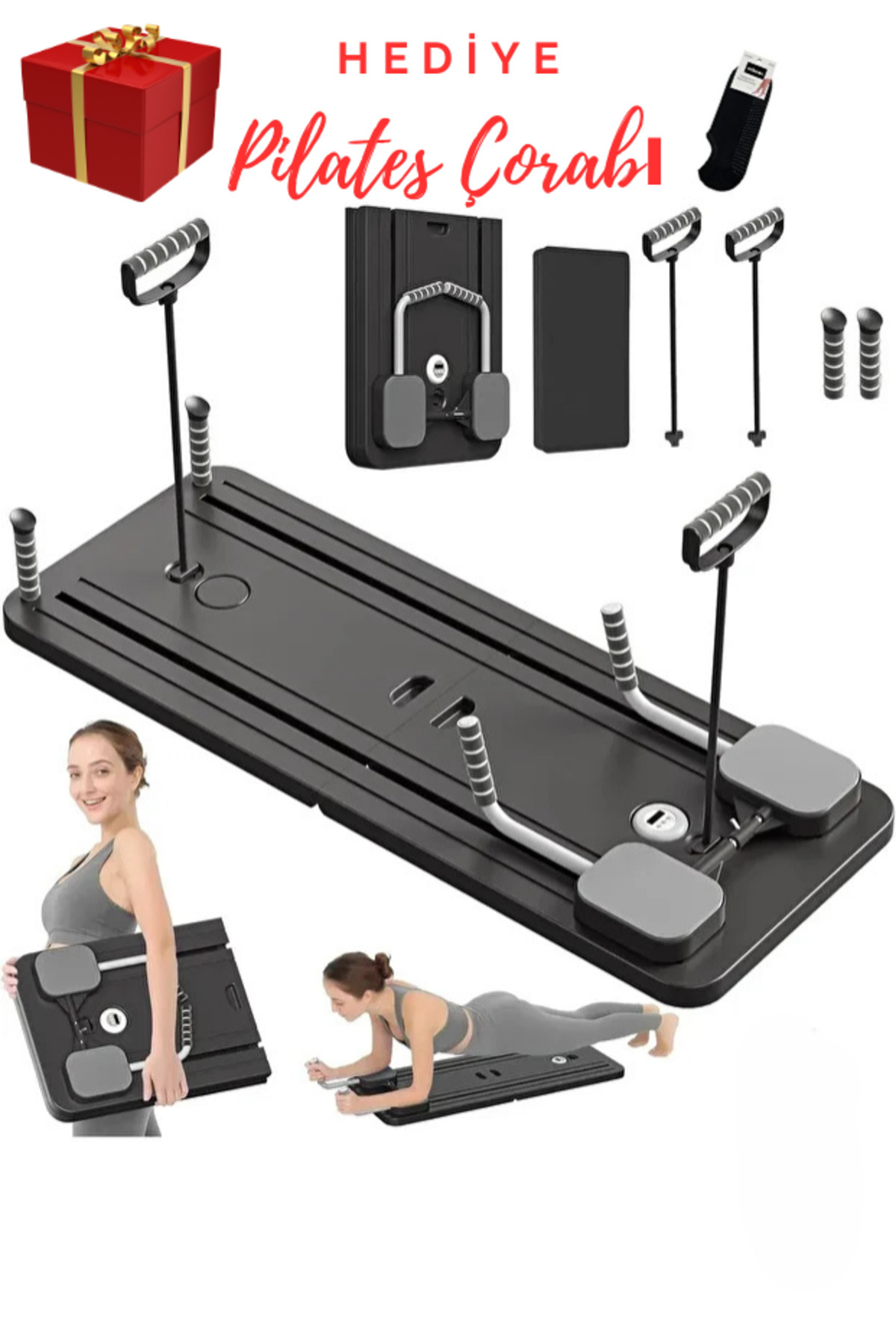 RELAXUS Çok Fonksiyonlu Egzersiz Aleti Pilates Reformer, Ev Tipi ...