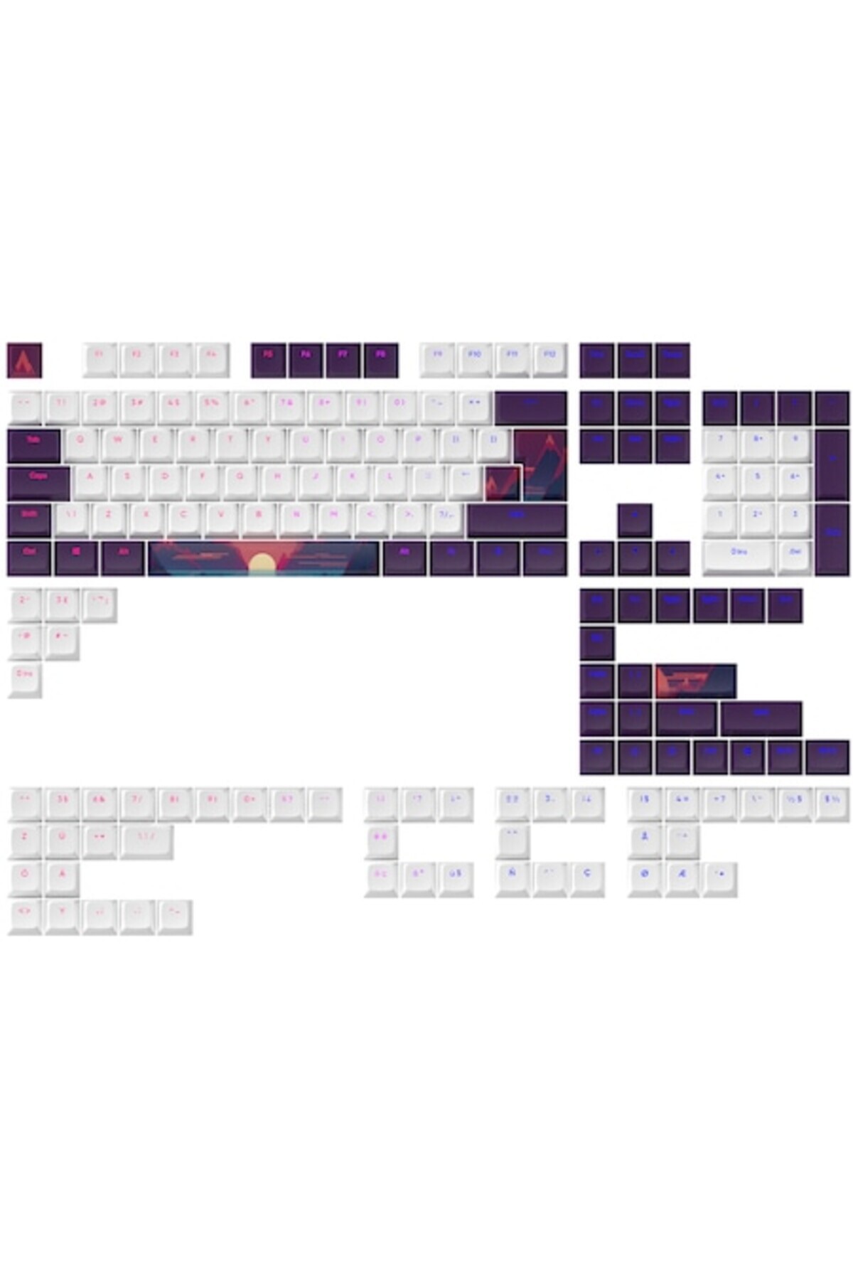 DARK PROJECT Taste pentru tastaturi mecanice - Sunrise PBT - ANSI și ...