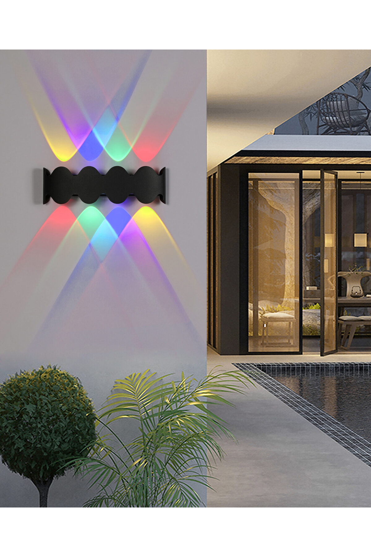 Lumini de Poveste Aplica LED 8W Exterior Waves RGB- Trendyol