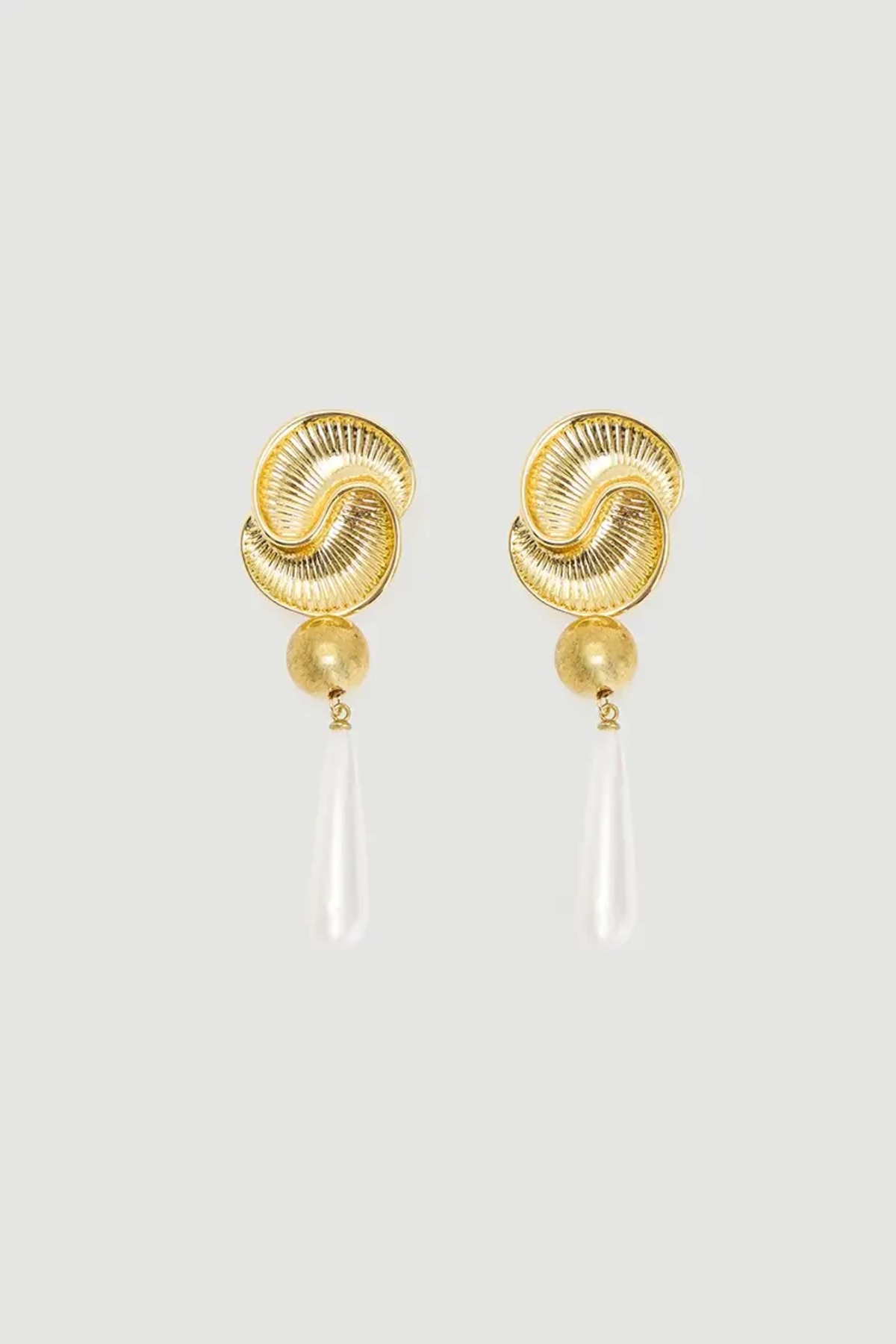 Gusto Gold Detaylı İnci Damla Küpe - Gold - Fiyatı, Yorumları