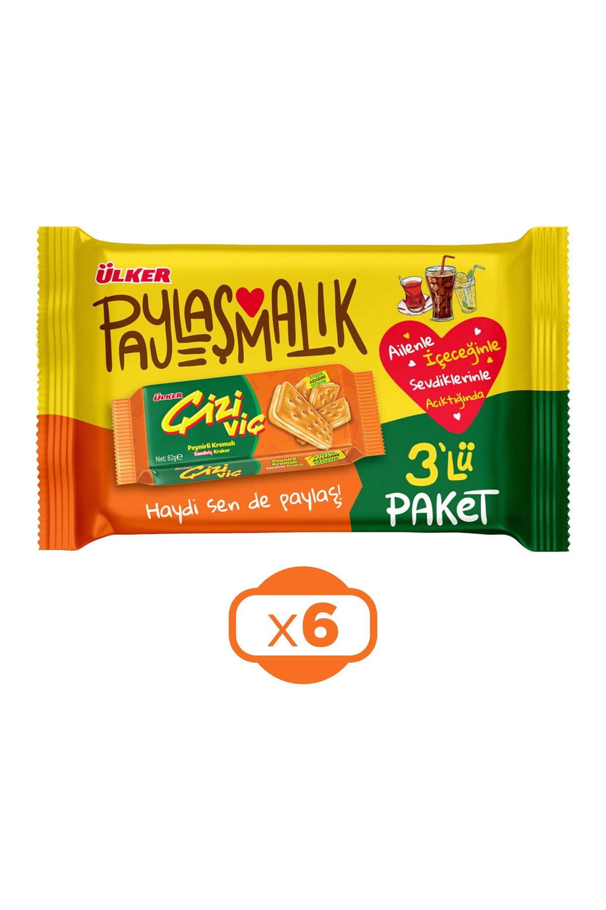 Ülker Çiziviç 3 lü Paket 246 gr x 6 Adet - Fiyatı, Yorumları