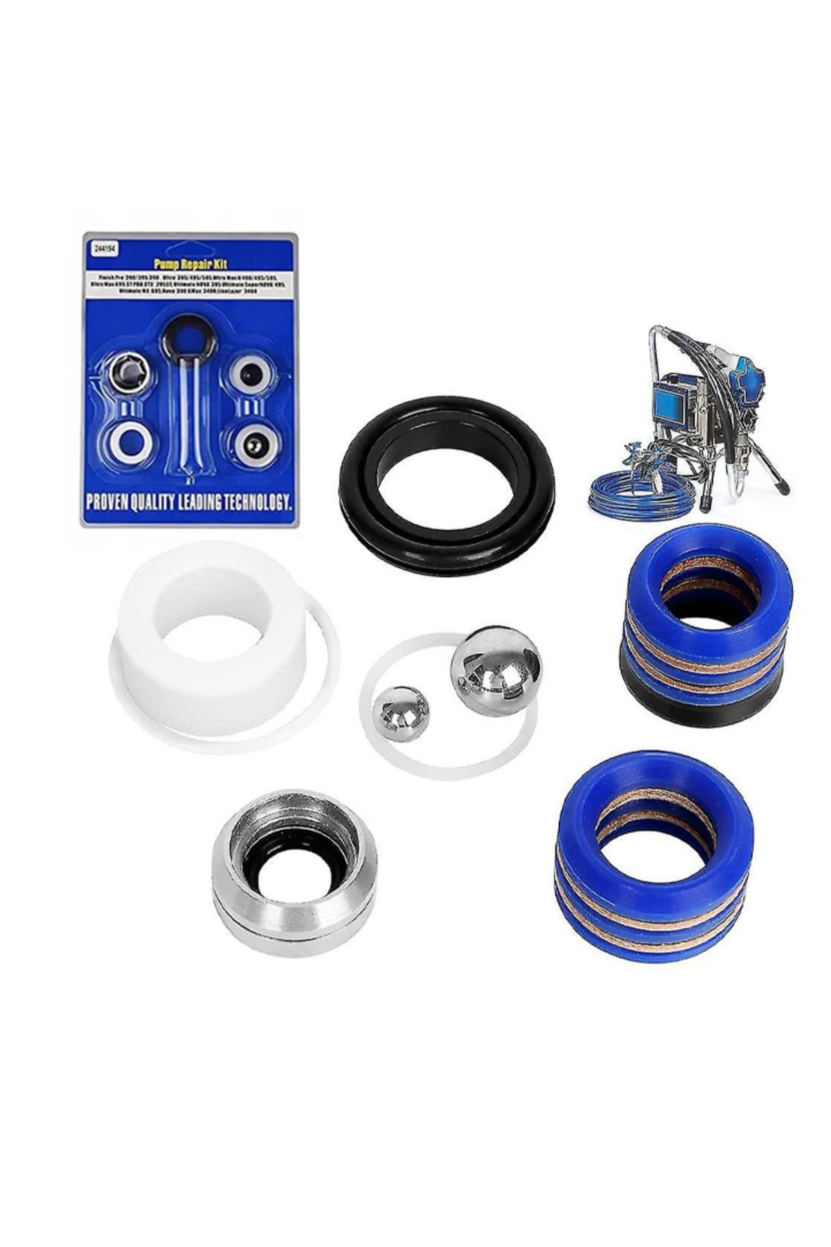 Rosfix Pump Repair Kit 244194 | Compatible with Graco ST-Max 190–595 ...