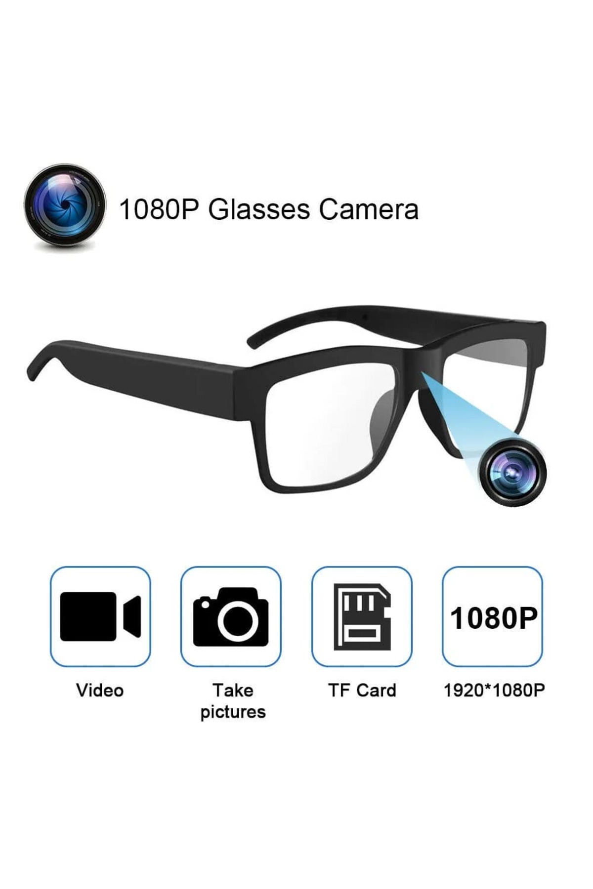 OEM OC03 Spy Camera Integrated in Glasses, Audio-Video Recording, Full ...