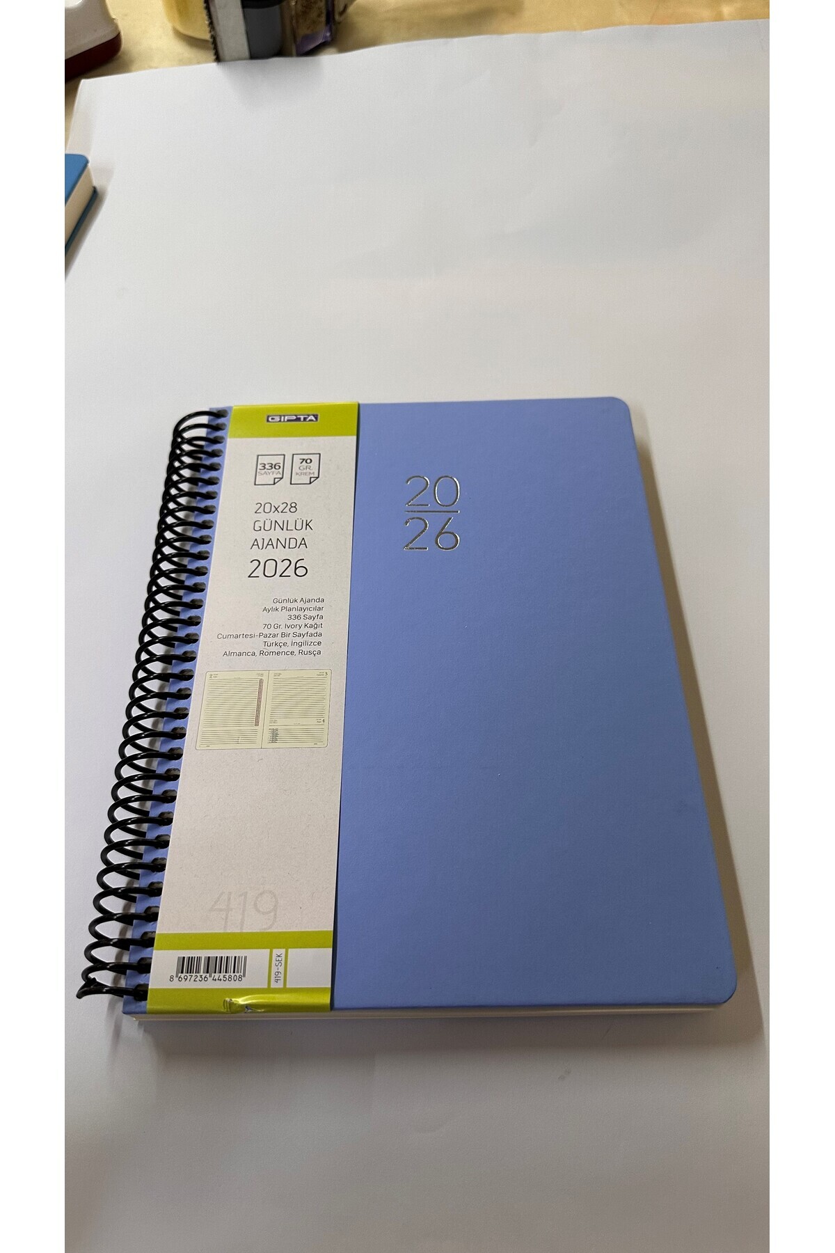Gıpta ajanda ajanda 2026 Sert Kapak Günlük Ajanda 20x28 Turkuaz 419-SEK ...