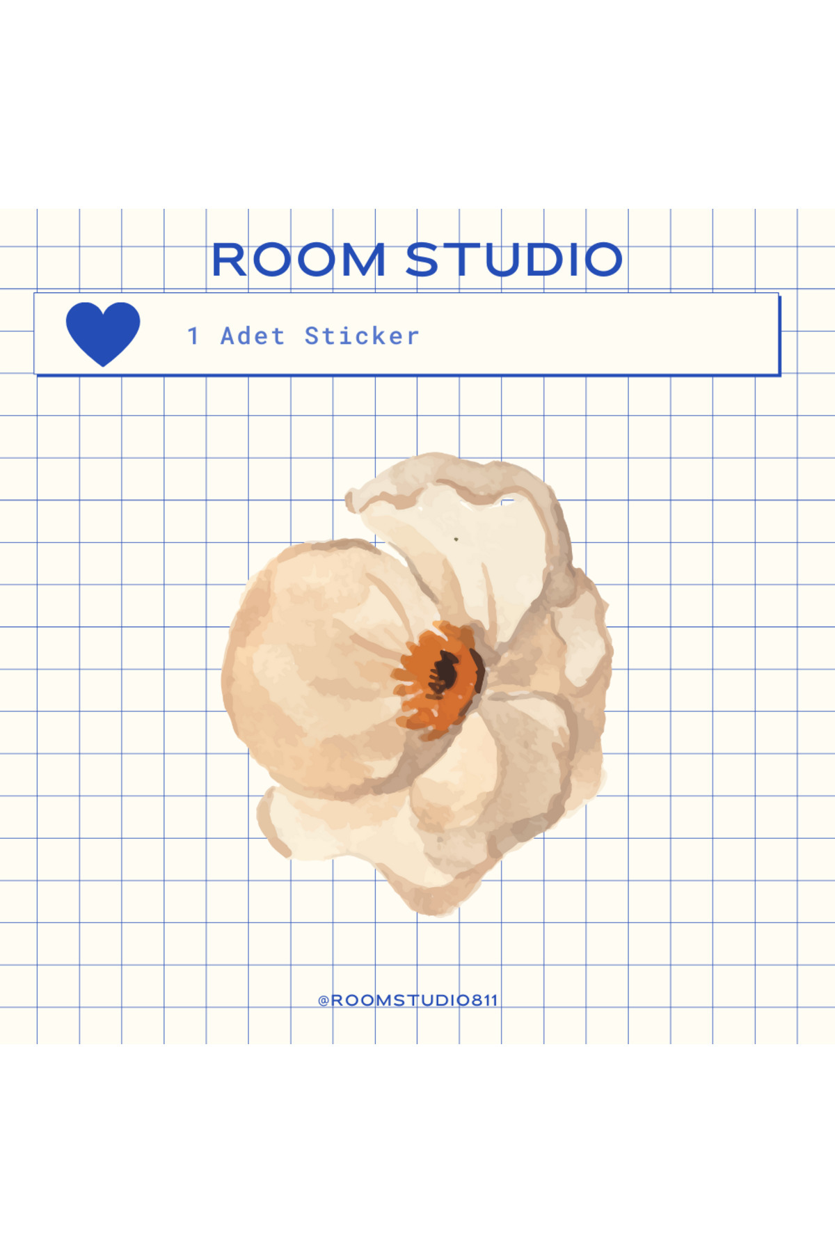 Room Studio Çiçek Tekli Sticker - Fiyatı, Yorumları