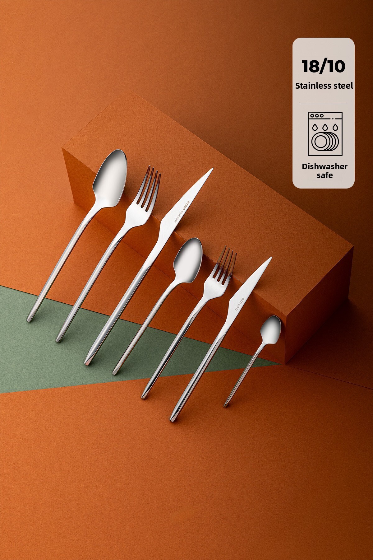 Emsan Arven 84 Piece Boxed Fork Spoon Knife Set for 12 Persons- Trendyol