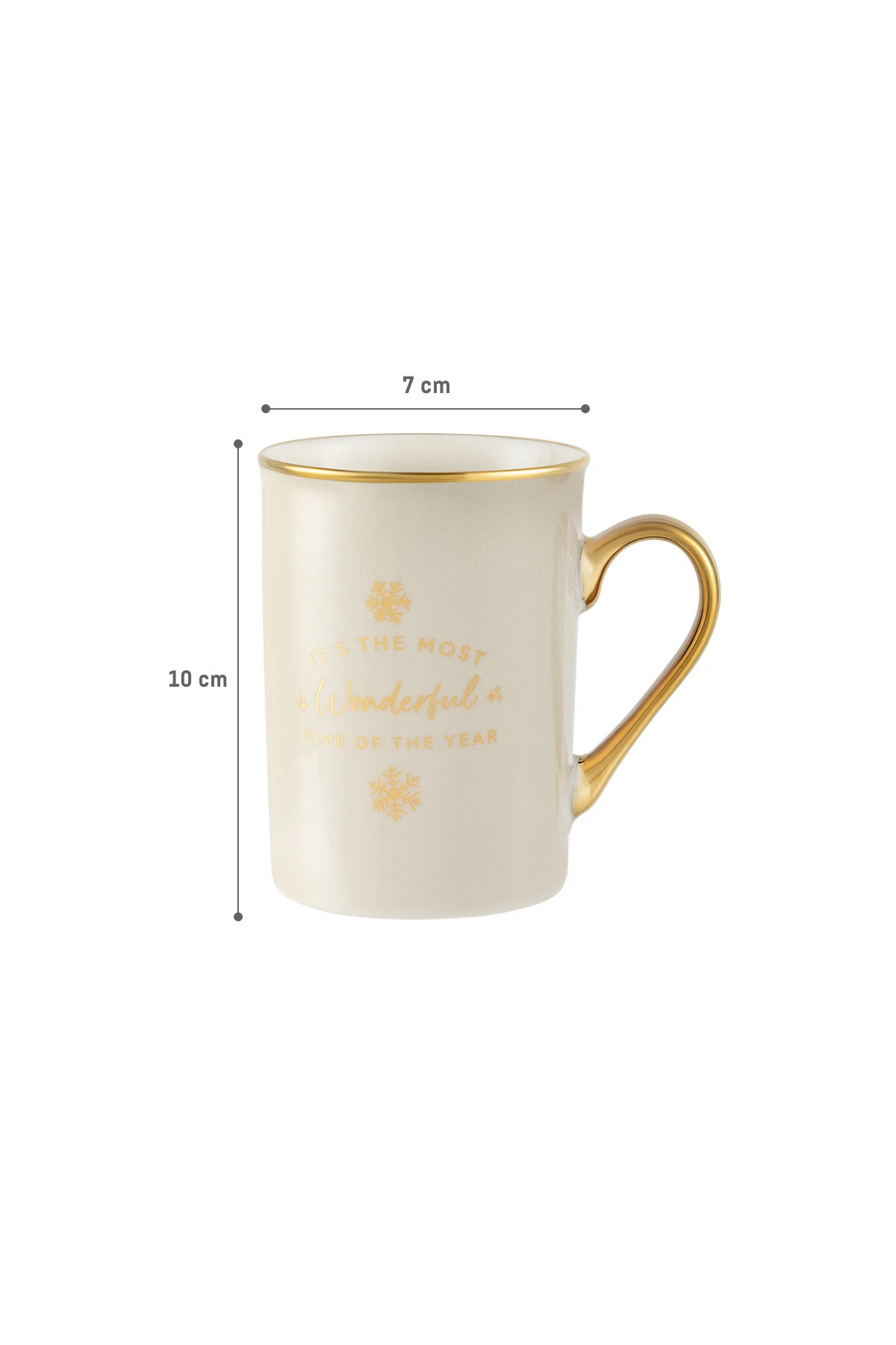 Madame Coco Reve Leila Tasse - Weiß/Gold - 280 ml- Trendyol