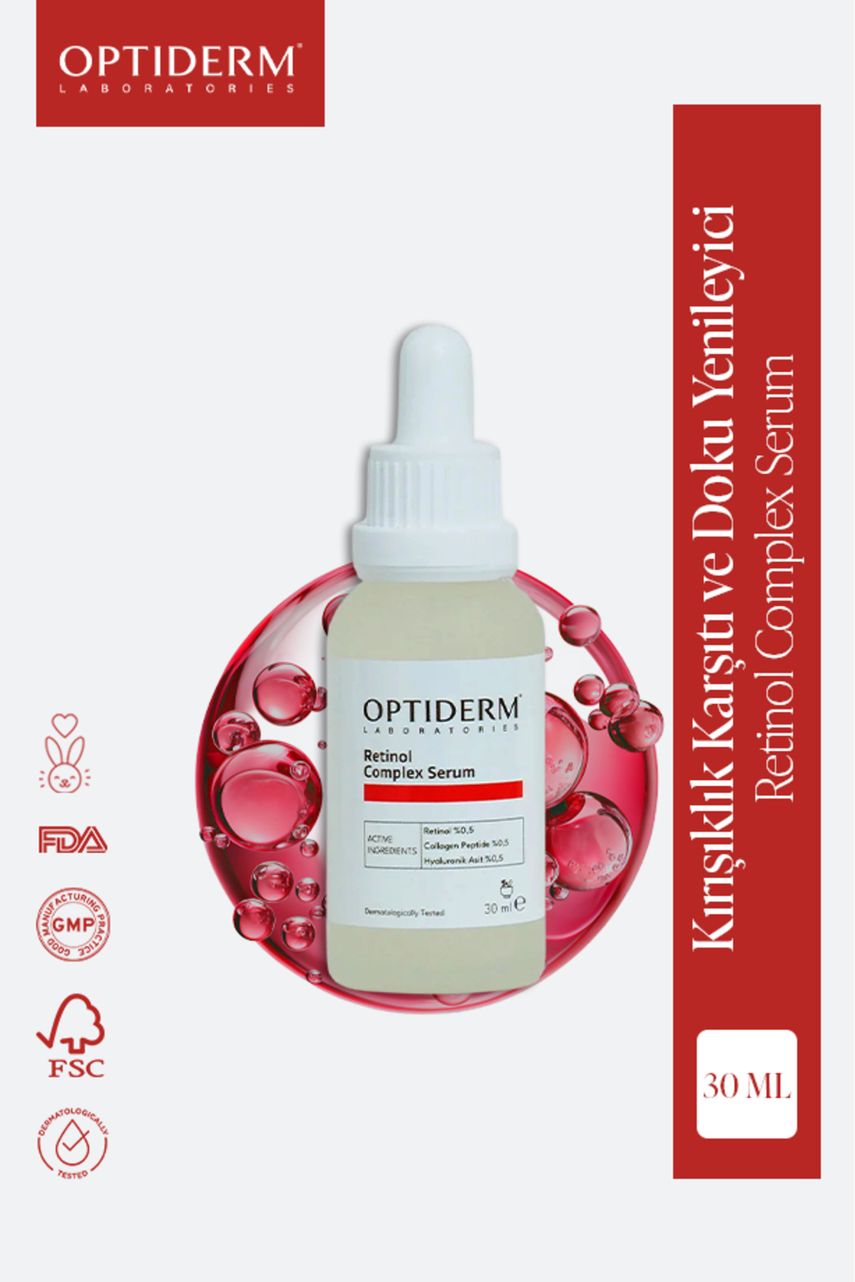 Optiderm Kırışıklık Karşıtı ve Doku Yenileyici Serum Retinol Complex ...