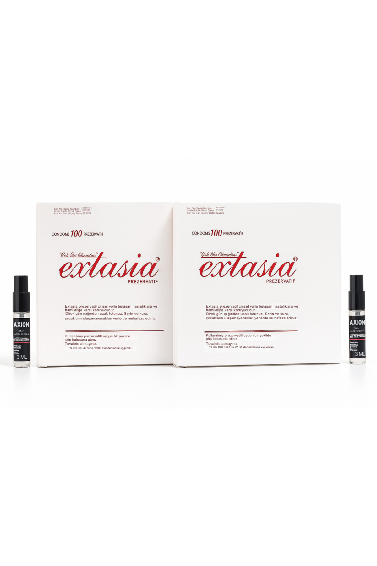 Extasia Prezervatif 200 Adet & Axion Rötar Sprey 3 ml 2 Adet - Fiyatı ...
