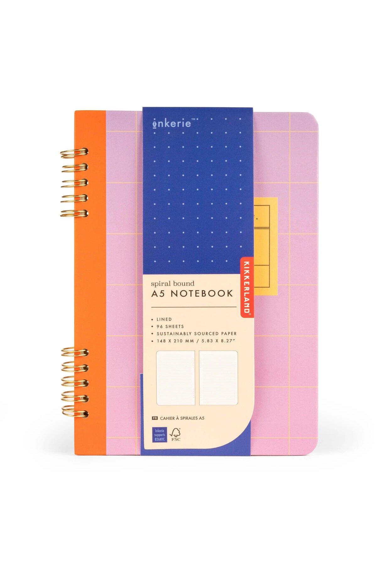 Kikkerland Inkerie Çizgili Telli A5 Defter - Fiyatı, Yorumları