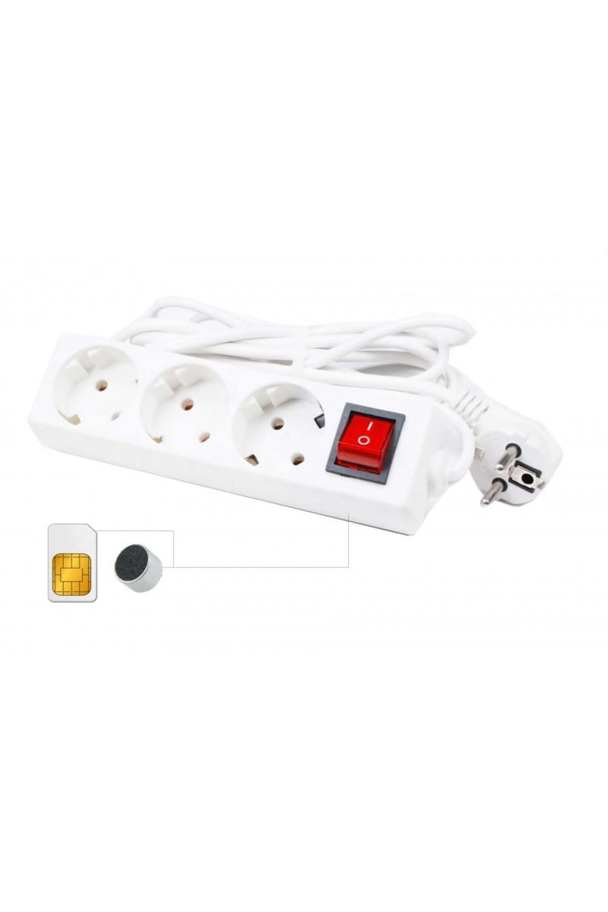 SMT SECURITY Spy 220V Extension Cord with Built-in GSM Microphone ...