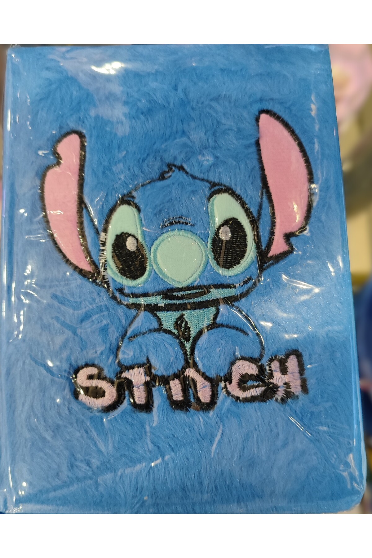 ada çanta kırtasiye A5 boyutunda Stitch figürlü peluş çizgili çok ...
