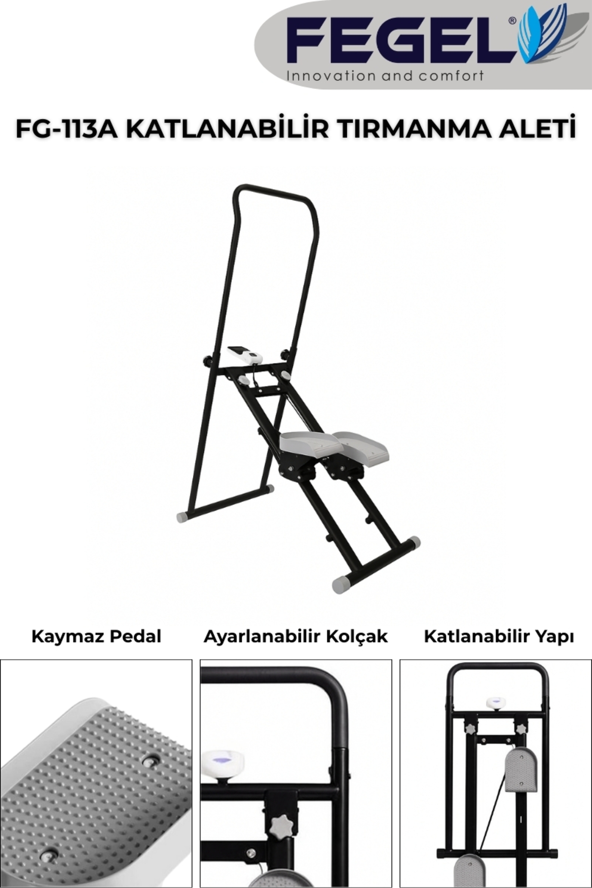 Fegel FG-113A Katlanabilir Tırmanma Aleti – Ev Tipi Kardiyo ve Spor ...