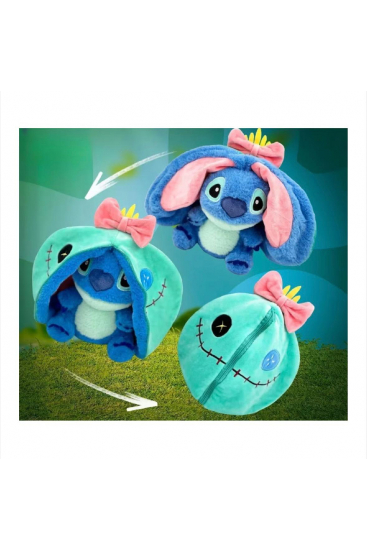 Lilo & Stitch Transformable Toy Stitch 2-in-1 – With Scrump Hood 40 cm ...